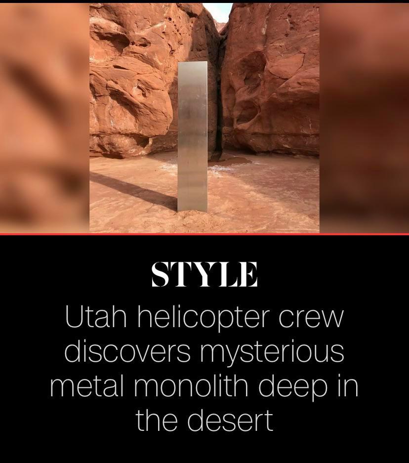 A monolith has appeared in front of city hall. | Scrolller