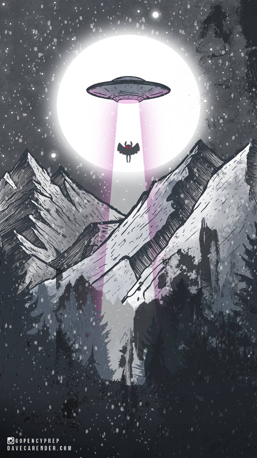 A mothman abduction I drew | Scrolller