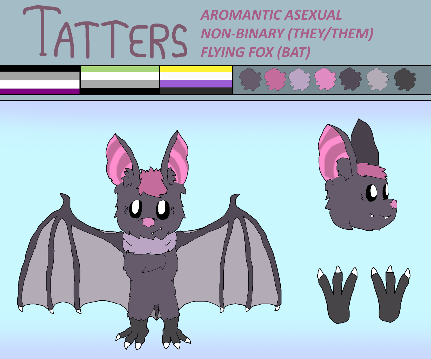 A new and updated reference sheet for my 'sona, Tatters! (Art by me!) | Scrolller