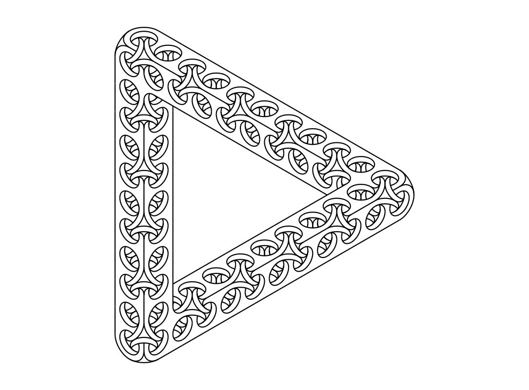 A Penrose Triangle made of Penrose Triangles! | Scrolller