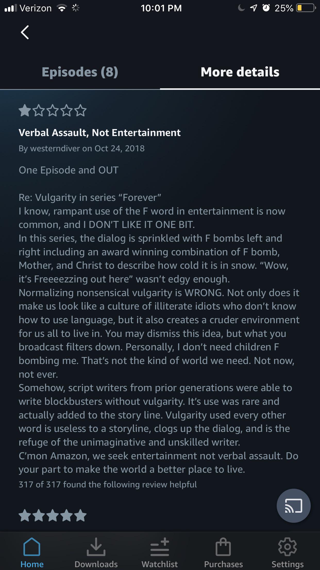 A review for Forever. It’s not like it’s wolf of Wall Street- there’s maybe 5 “fucks” in the ...