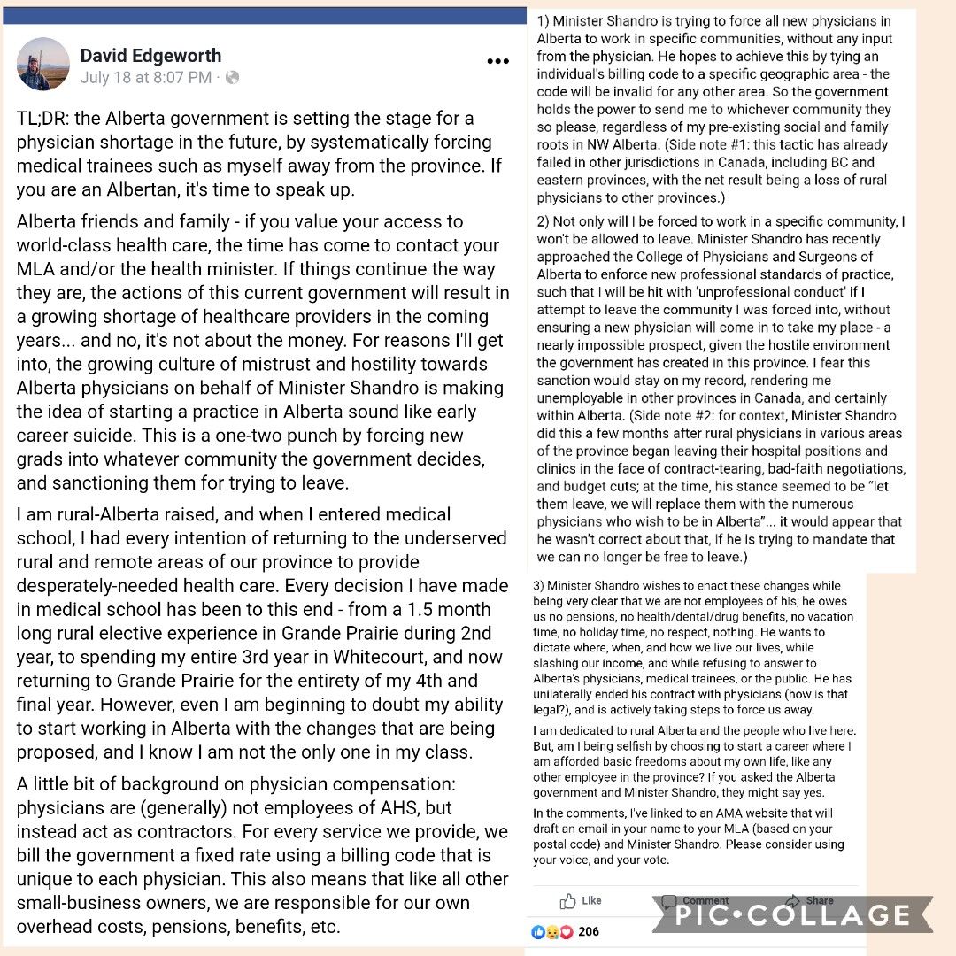 A rural doctors point of view on UCP mandated contract changes | Scrolller