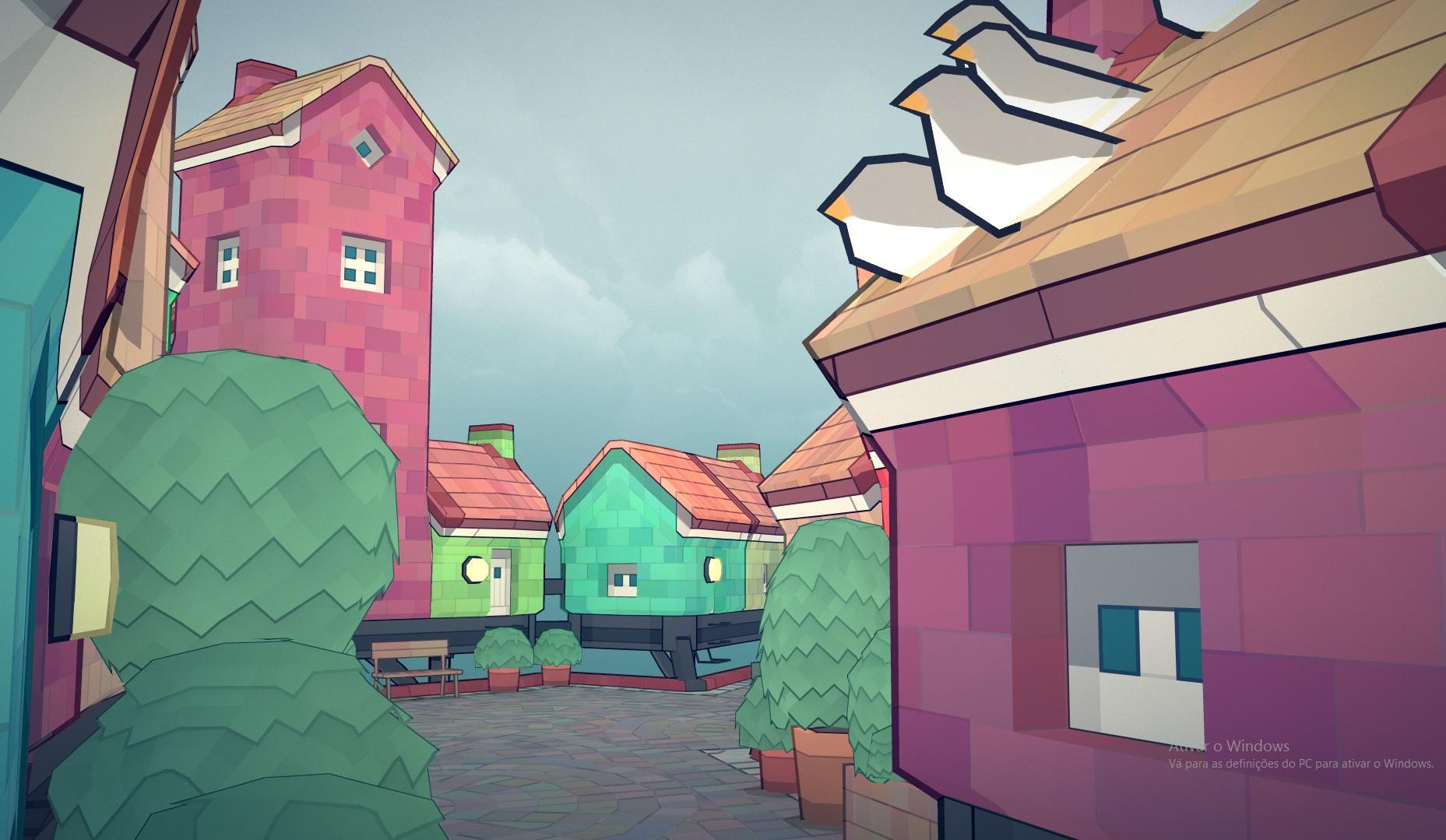 A screenshot I took of my Bridge Town! | Scrolller