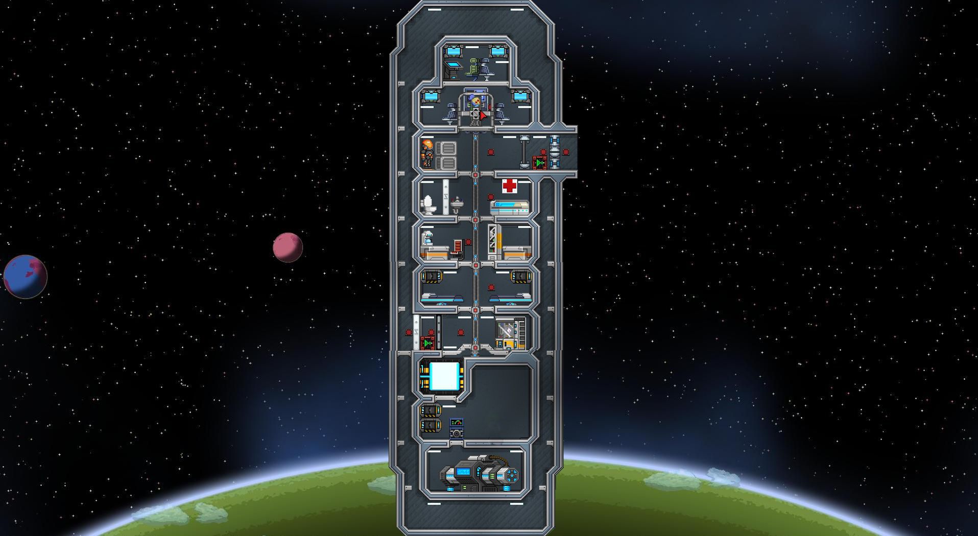 A W.I.P Rocinante from The Expanse, in Starbound. | Scrolller