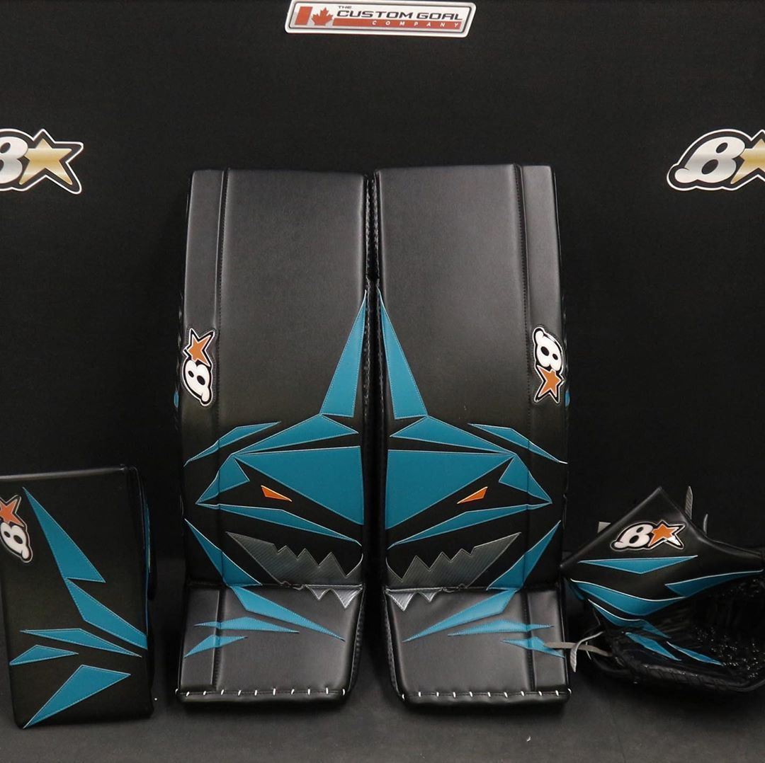 Aaron Dell's new Sharks goalie pads | Scrolller