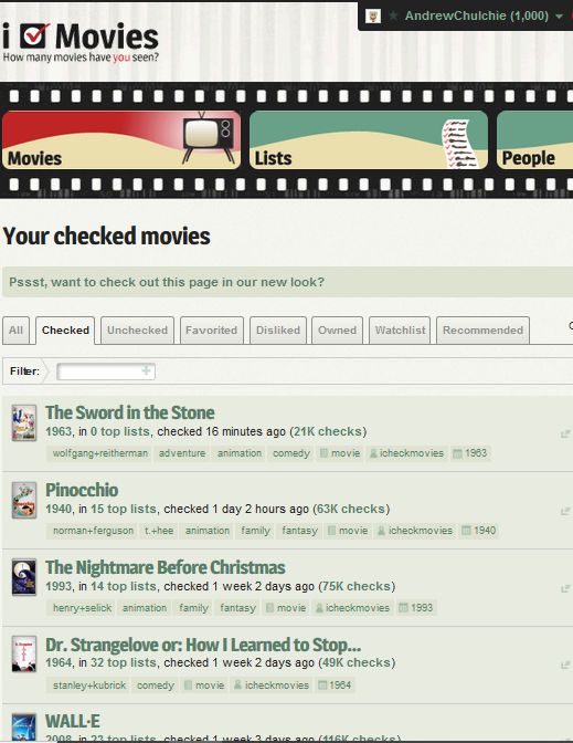 According to my website The Sword in the Stone is the 1000th film I've seen | Scrolller