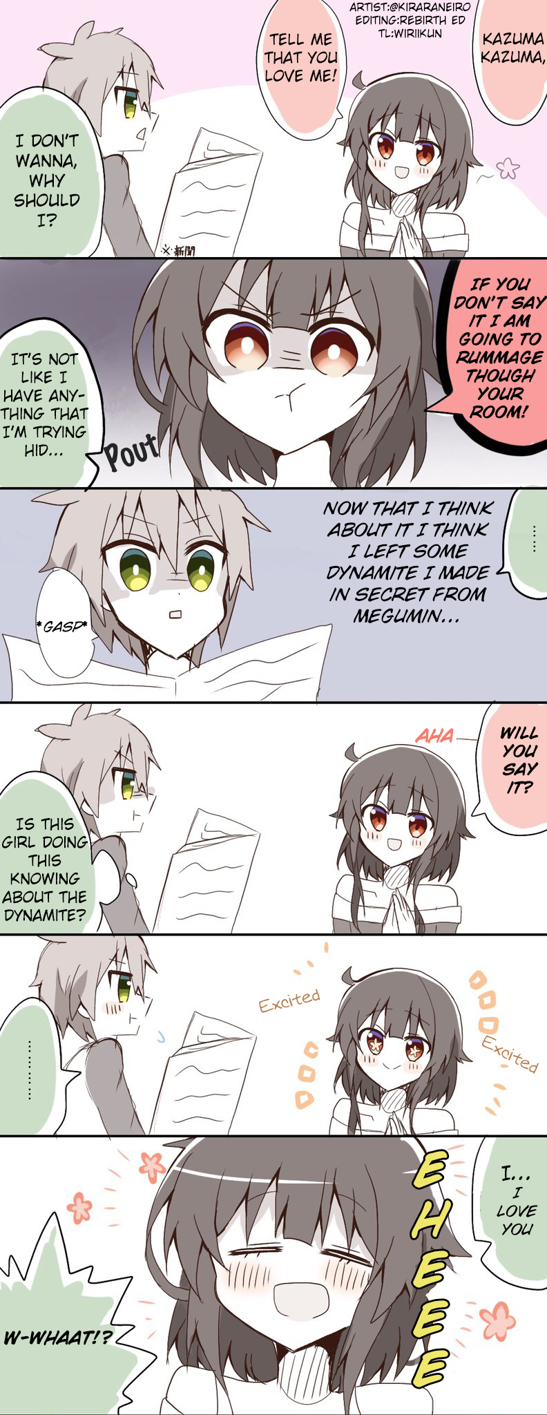Added translation to another Kazumin comic (kiraraneiro) | Scrolller
