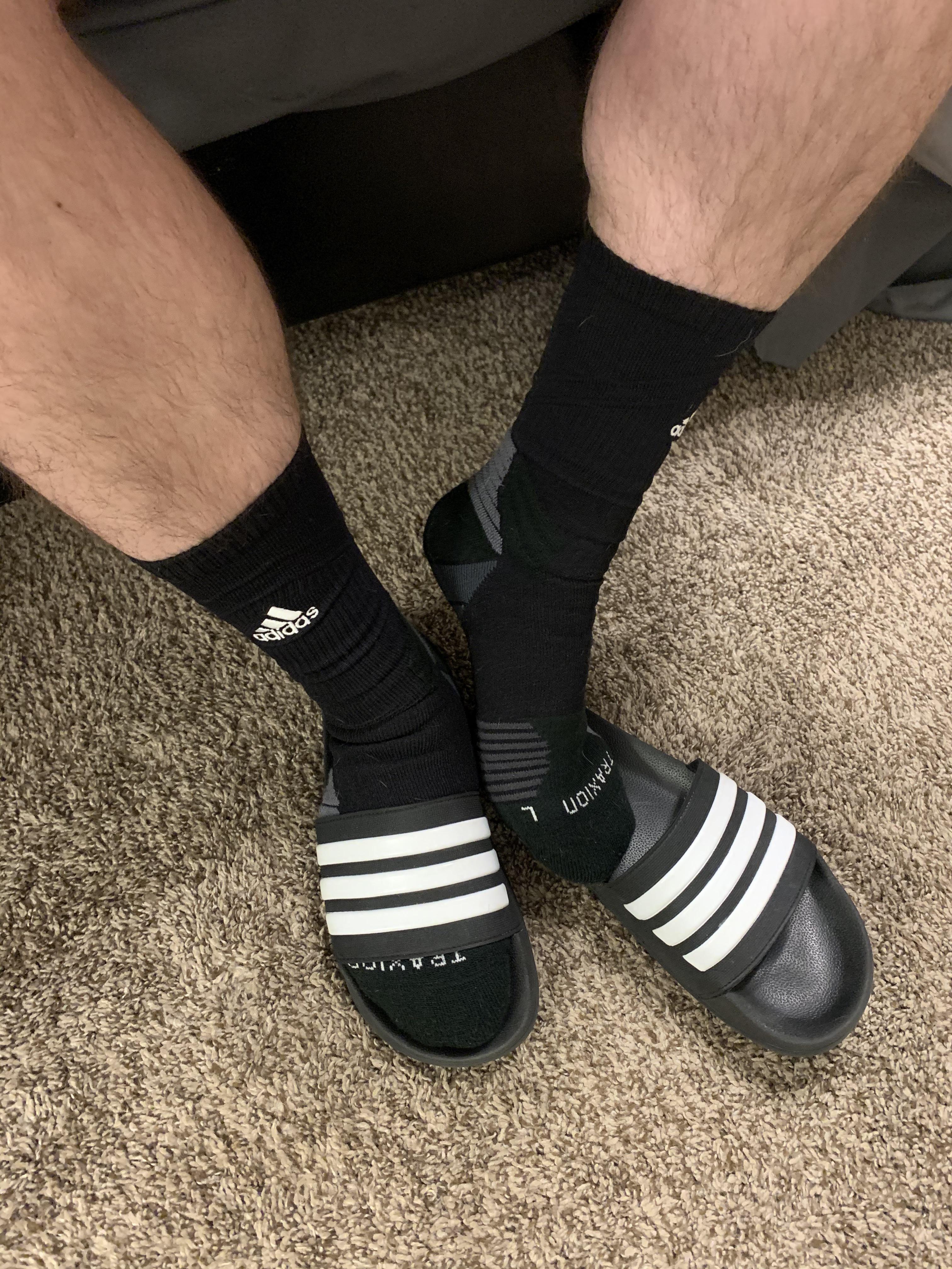 Adidas socks and slides | Scrolller
