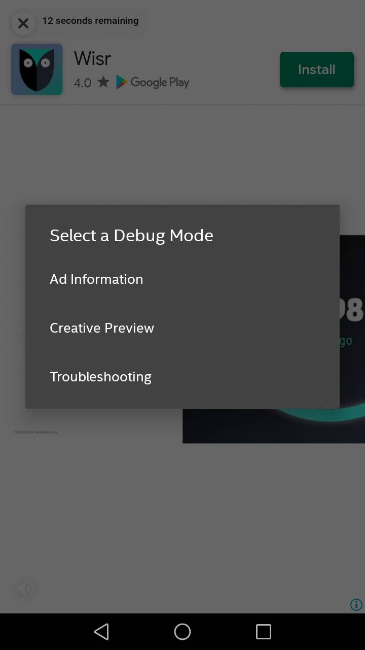 Ads have a debug menu that can be accessed through swiping down with 3 fingers | Scrolller