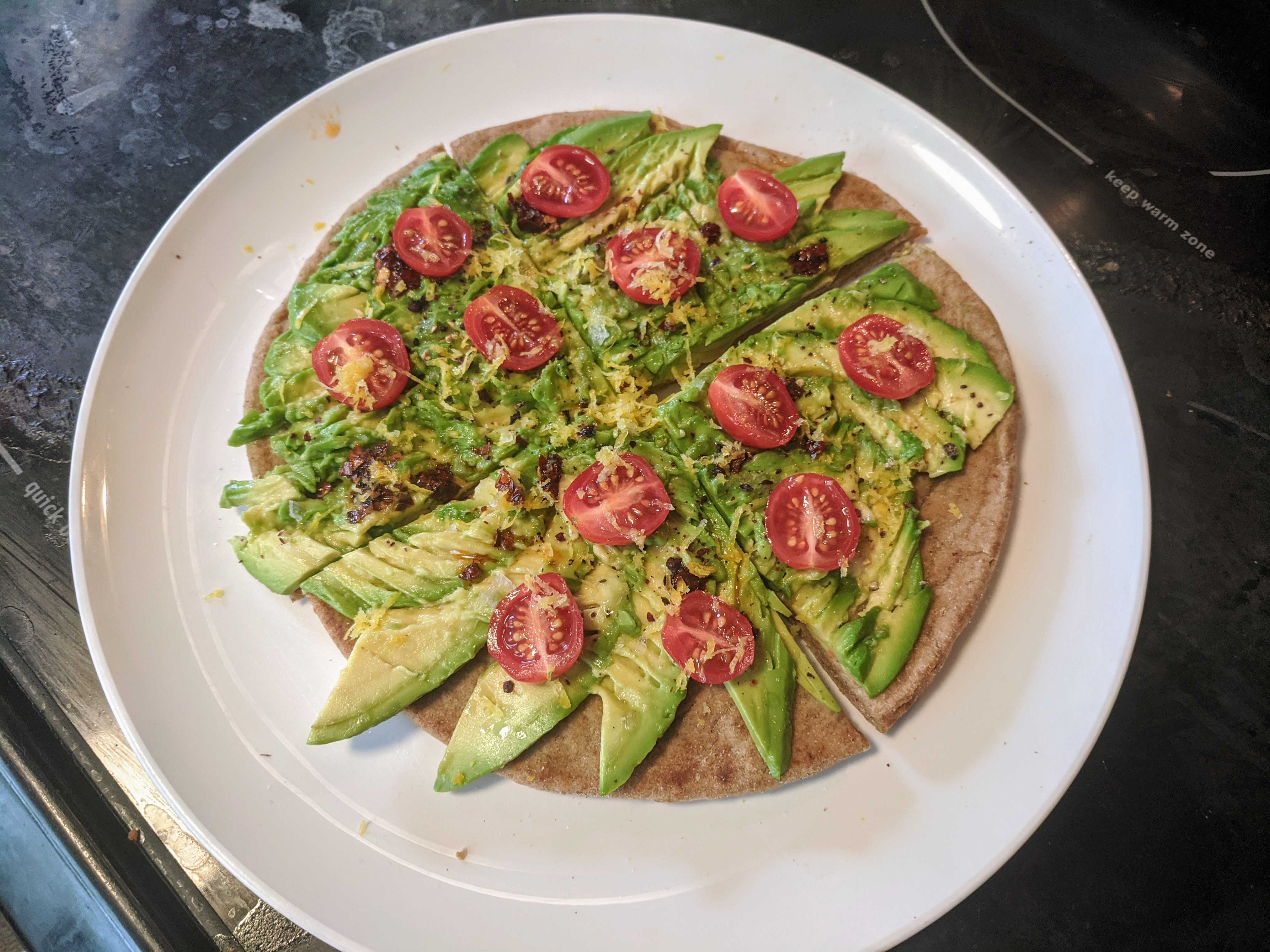After cutting into a perfect avocado I went all out on this avocado pita | Scrolller
