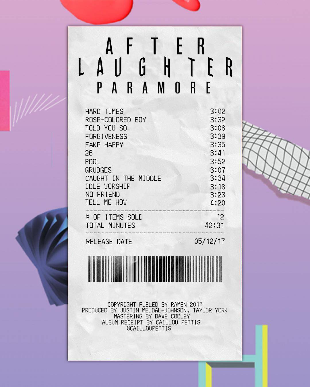 After Laughter Album Receipt | Scrolller