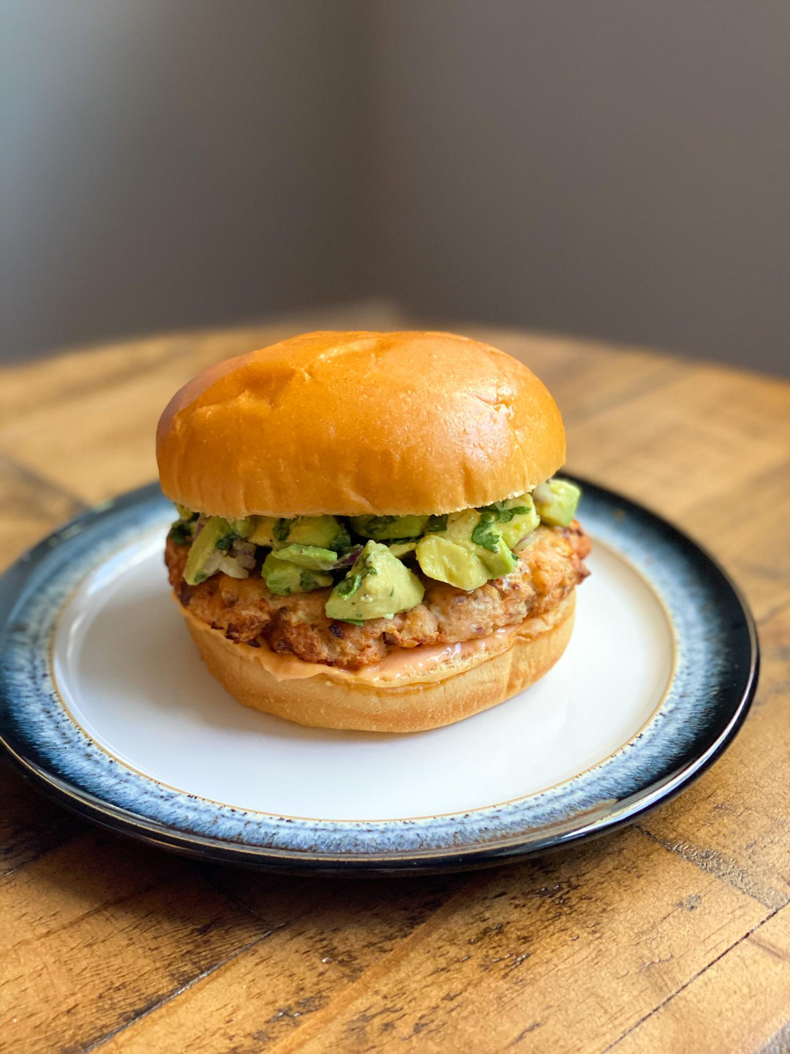 Airfryer salmon burger! Made from scratch! | Scrolller