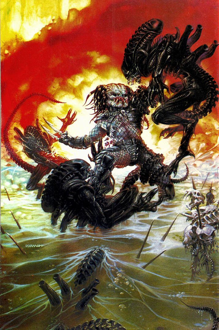 Aliens vs. Predator, by Dave Dorman [1990] | Scrolller