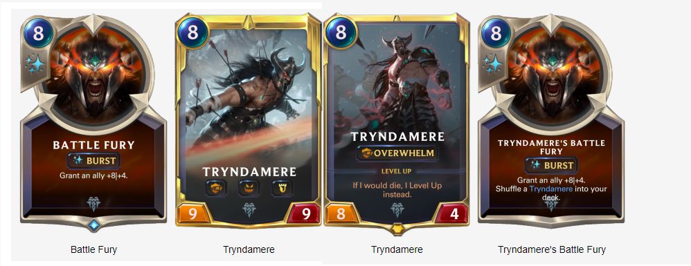 All 4 Tryndamere cards in Legends of Runeterra | Scrolller