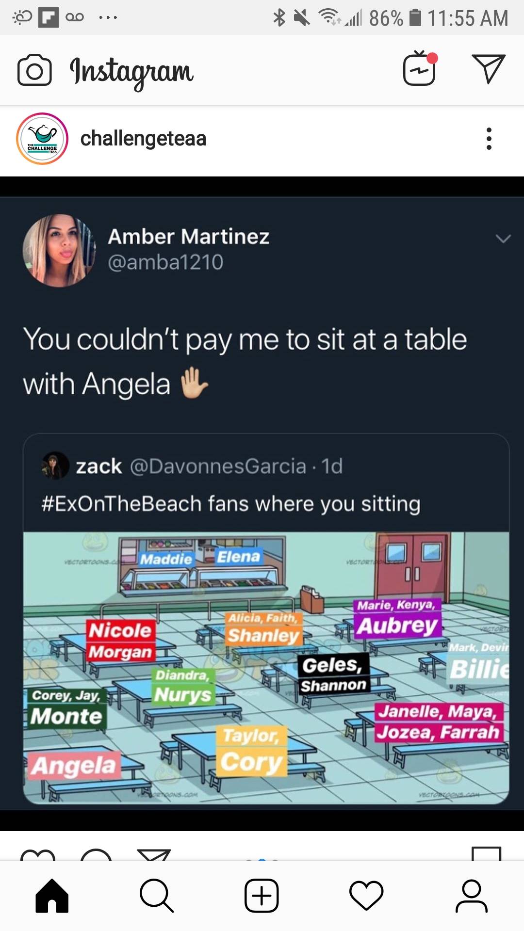 Amber throwing shots at Angela | Scrolller