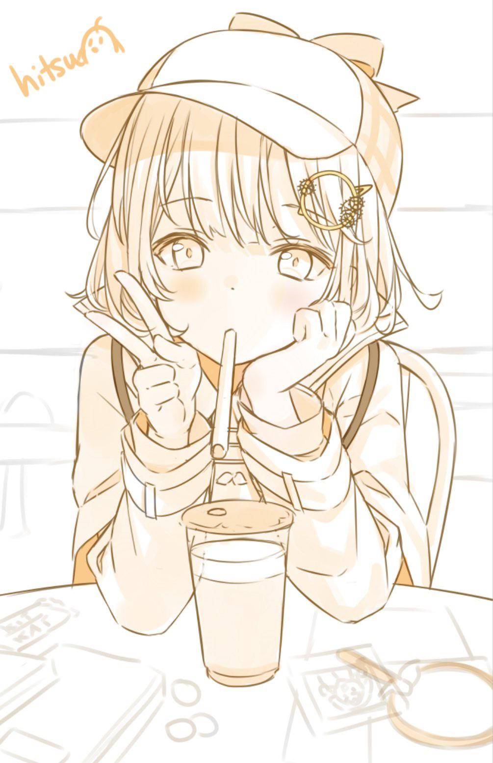 Amelia drinking her concoction | Scrolller