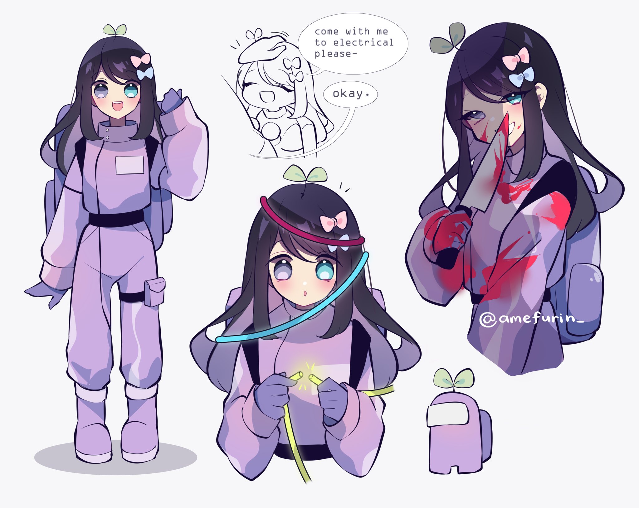 Among us-chan (by @amefurin_) | Scrolller