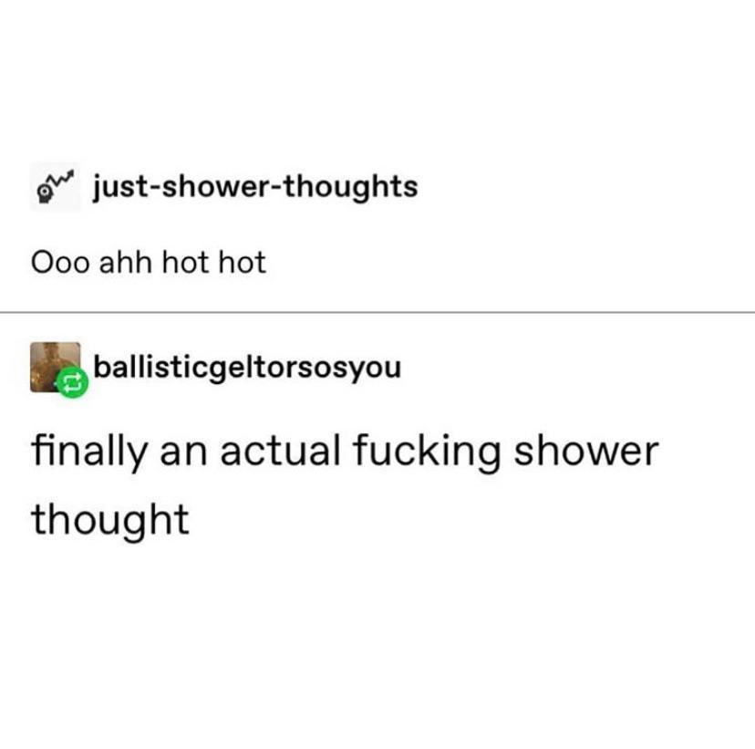 An actual shower thought | Scrolller