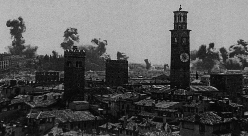 An air raid on Verona, Italy, July 1944 | Scrolller