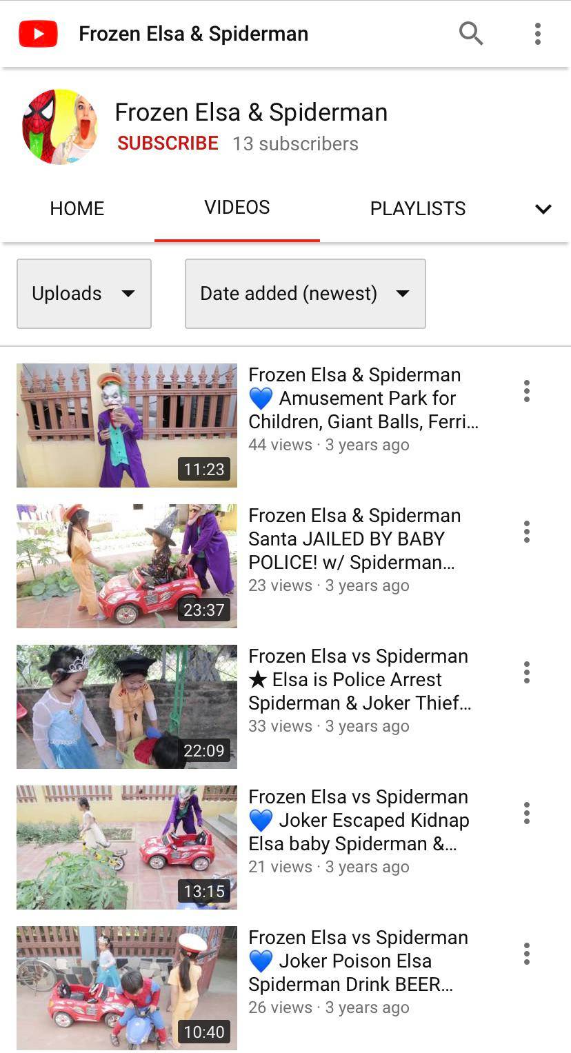 An Elsagate channel that looks disturbing featuring REAL KIDS!!!!! | Scrolller