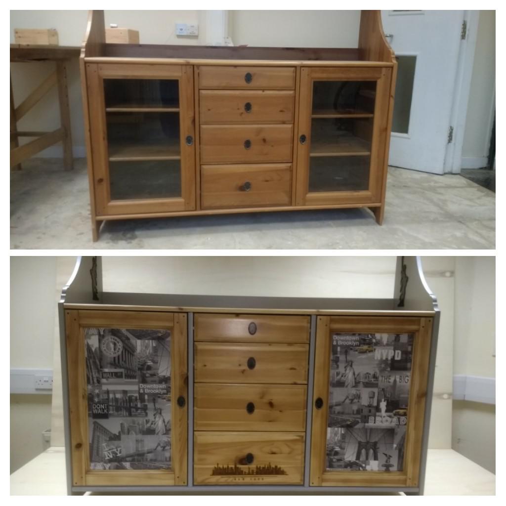 An old cabinet I restored. My very first piece. | Scrolller