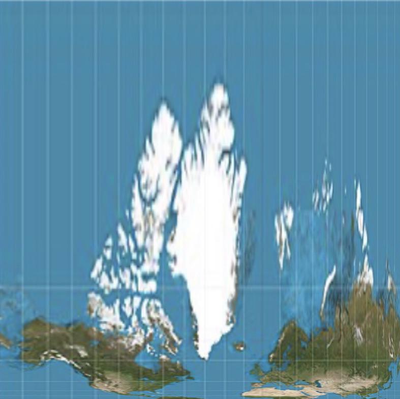 An unaltered Mercator projection | Scrolller