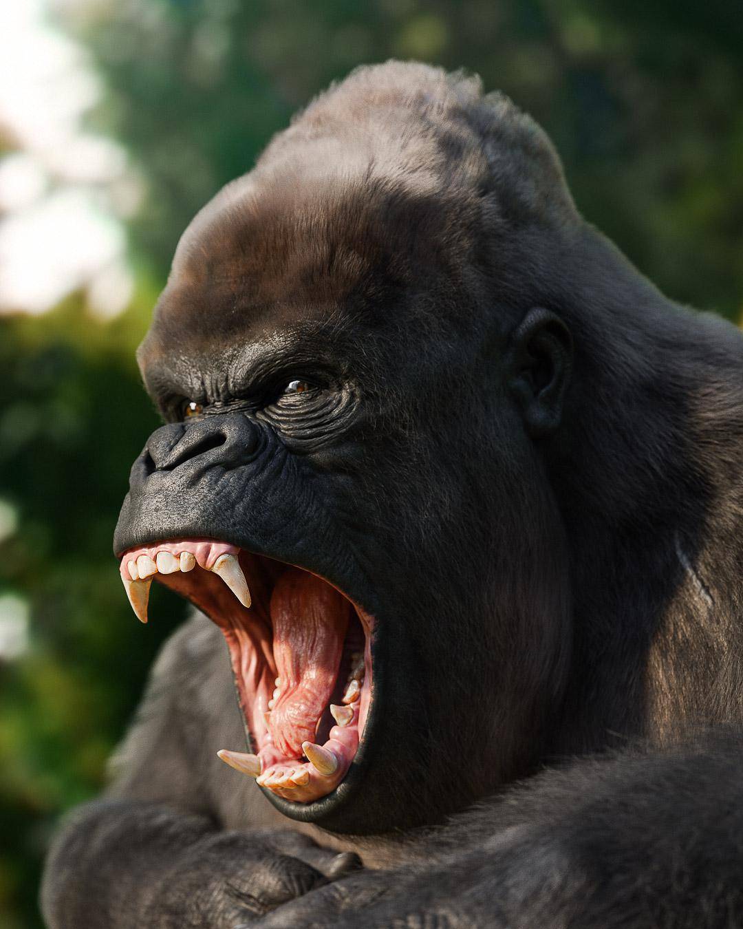 Angry Gorilla Sculpt | Scrolller