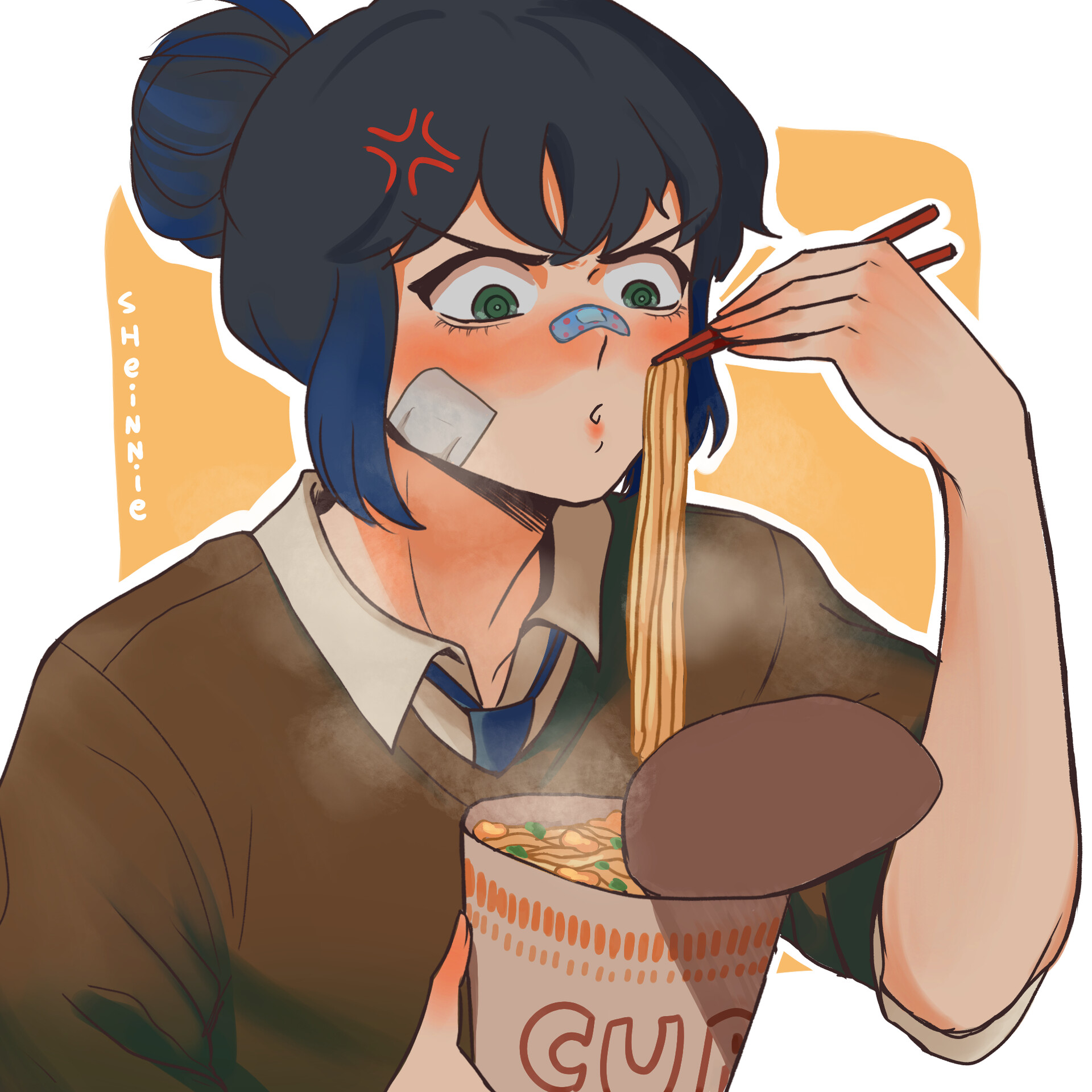 Angry Inosuke with Hot Noodles by SHeiNNie | Scrolller