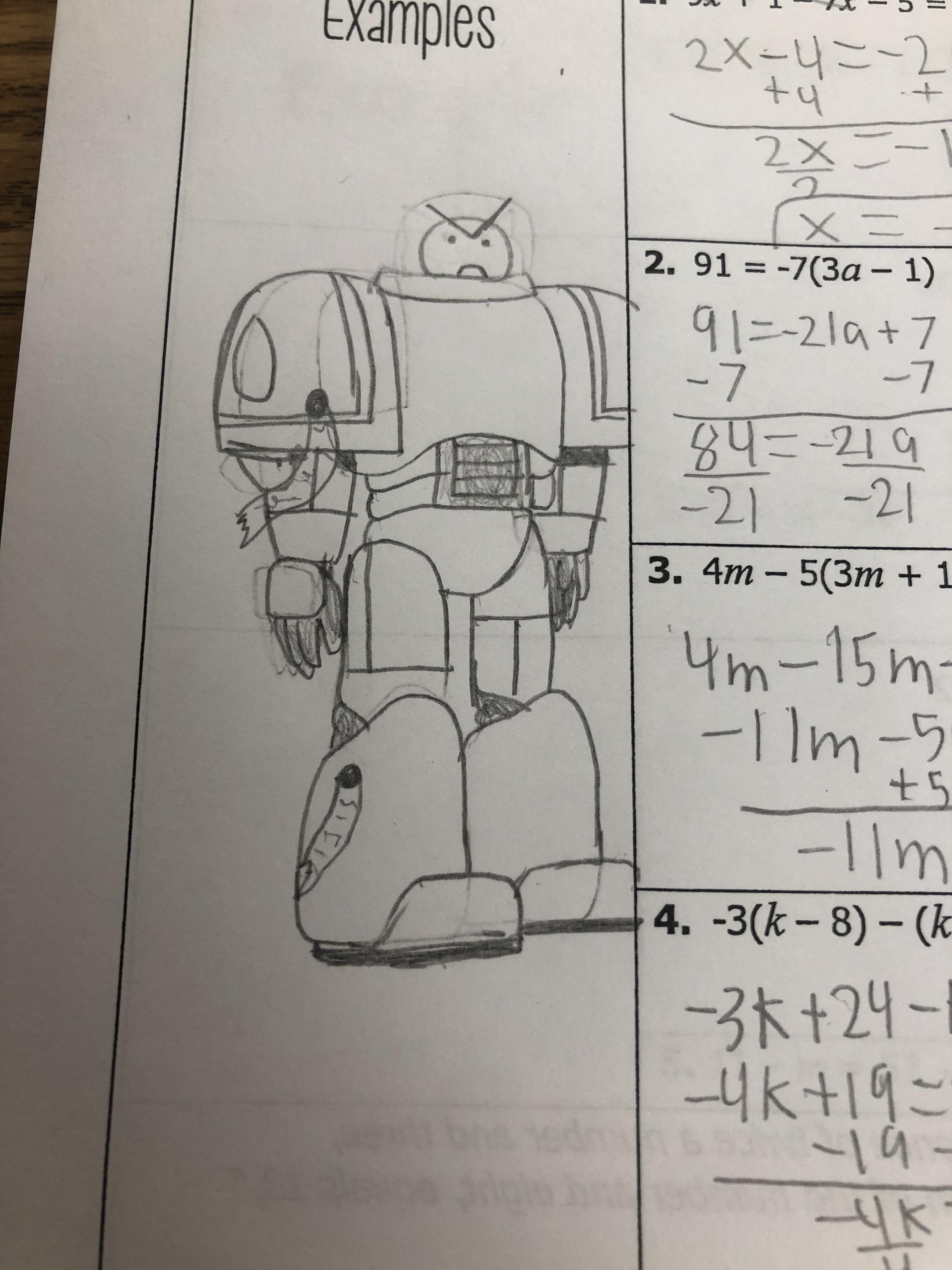 Angry space marine doodle I did in class | Scrolller