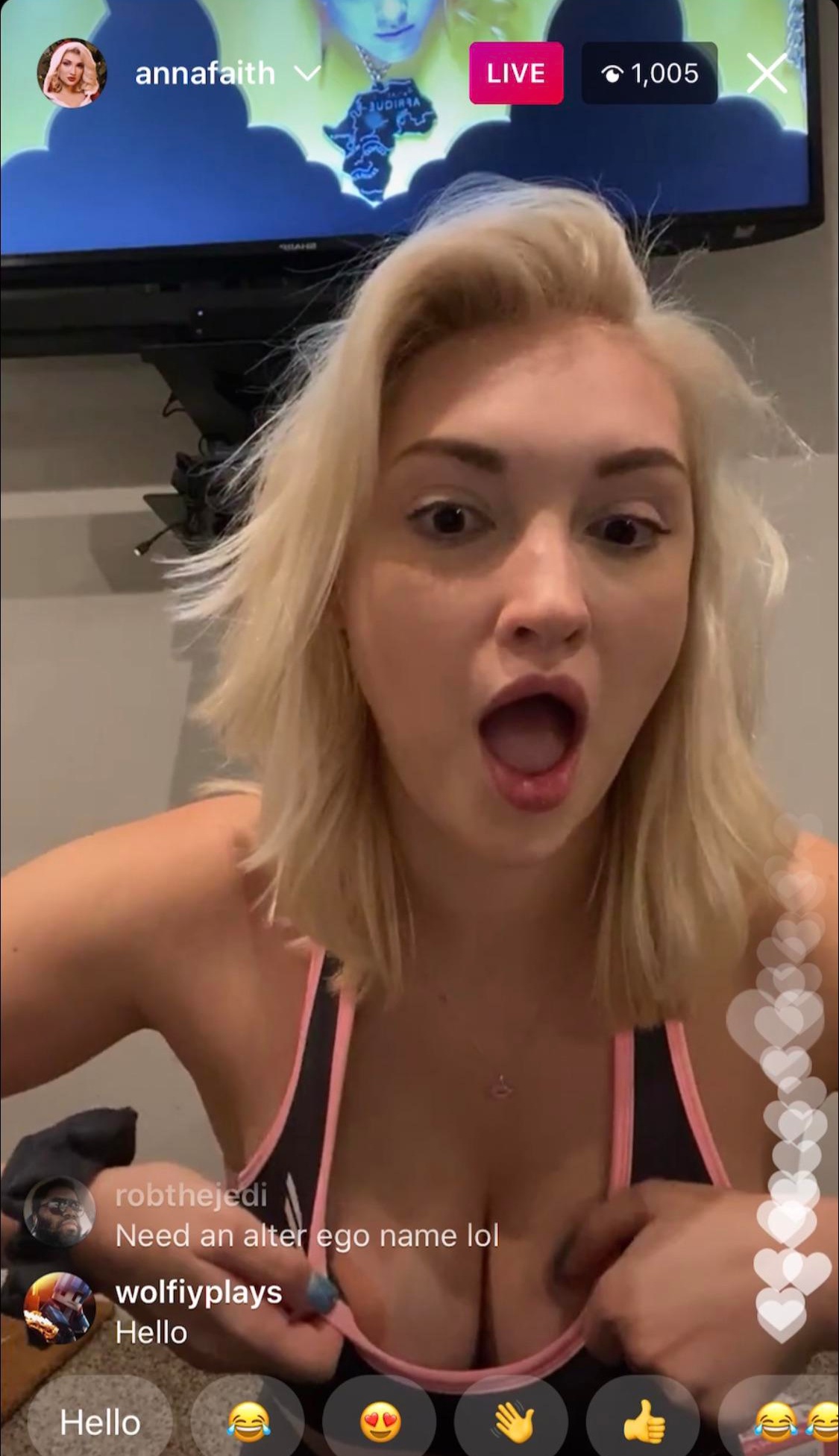 Anna Faith Areola Slip on IG Live | Scrolller