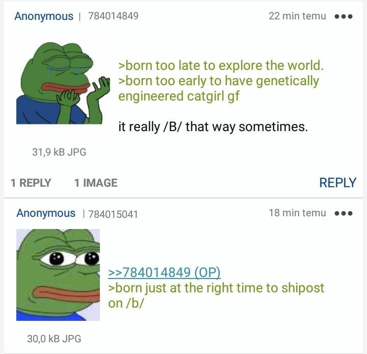 Anon Born in wrong generation | Scrolller