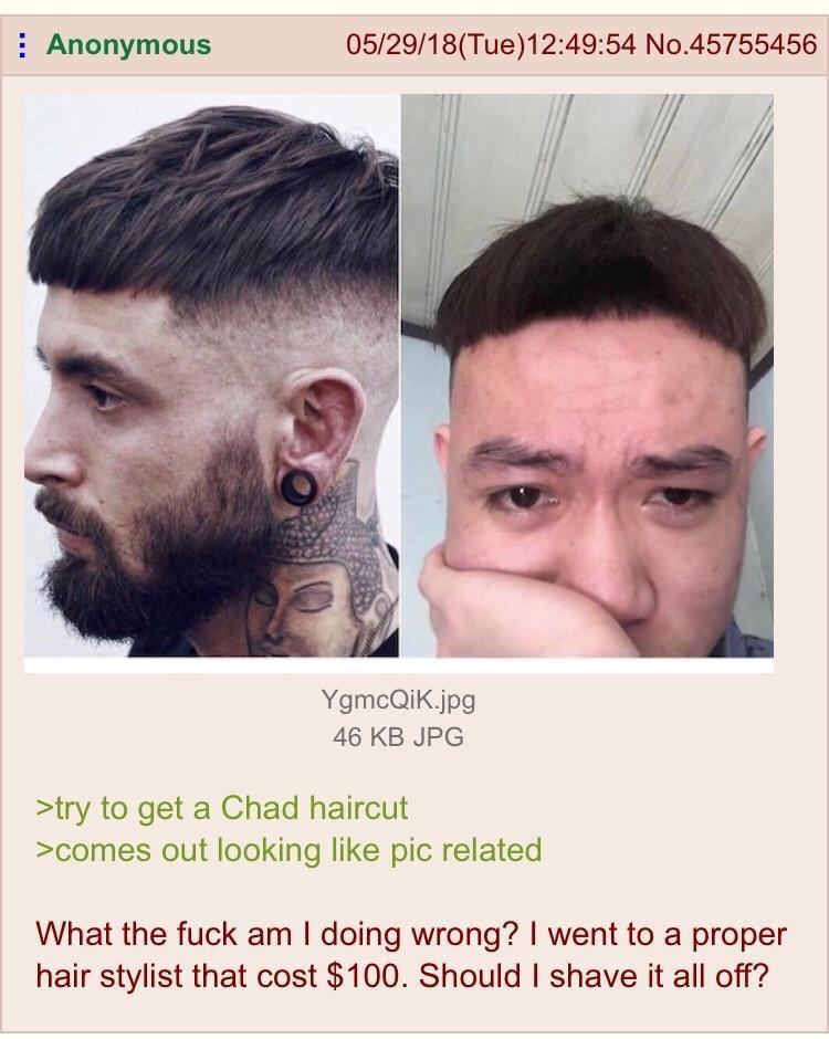 anon fails to be a chad | Scrolller