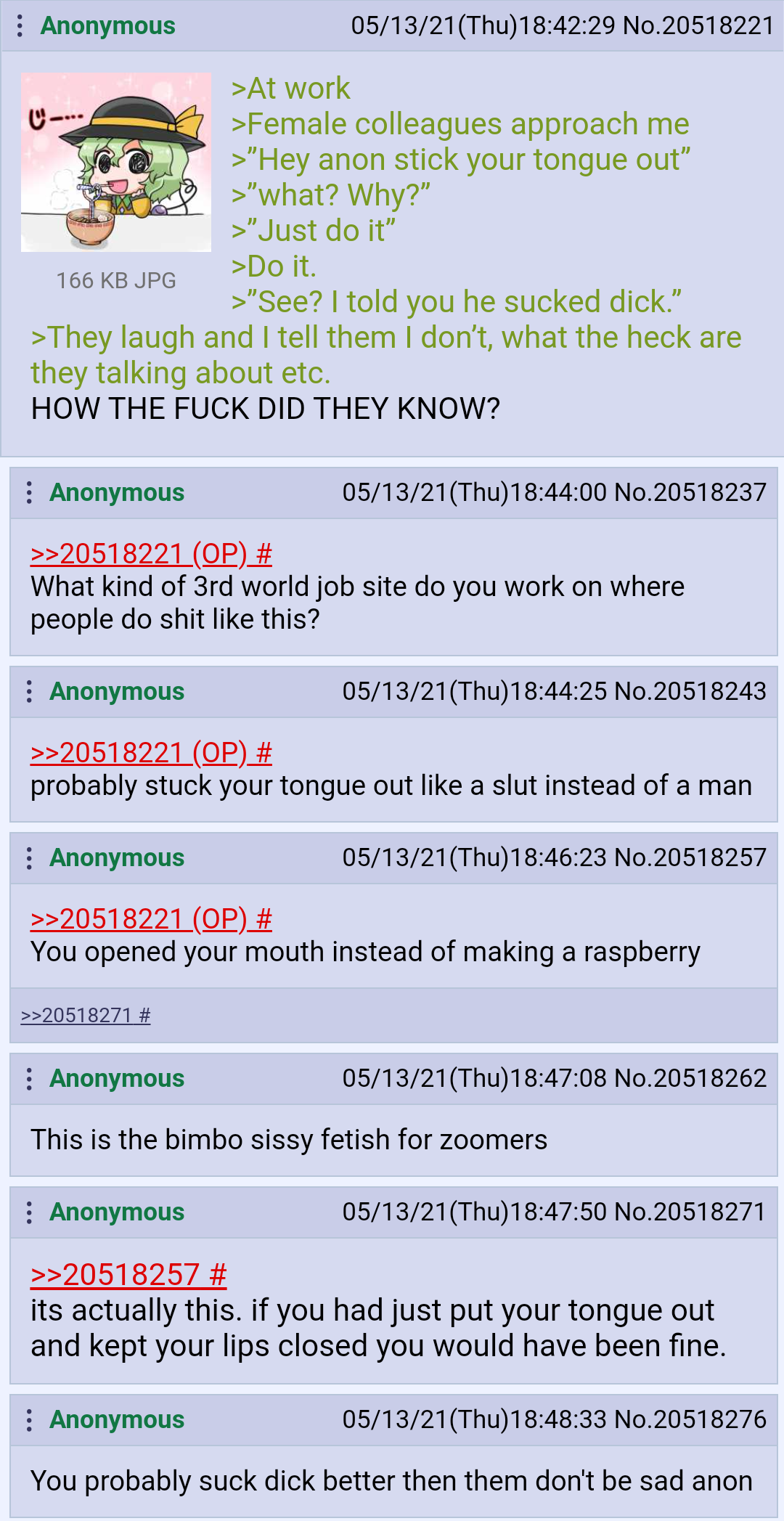 Anon gets called out. | Scrolller