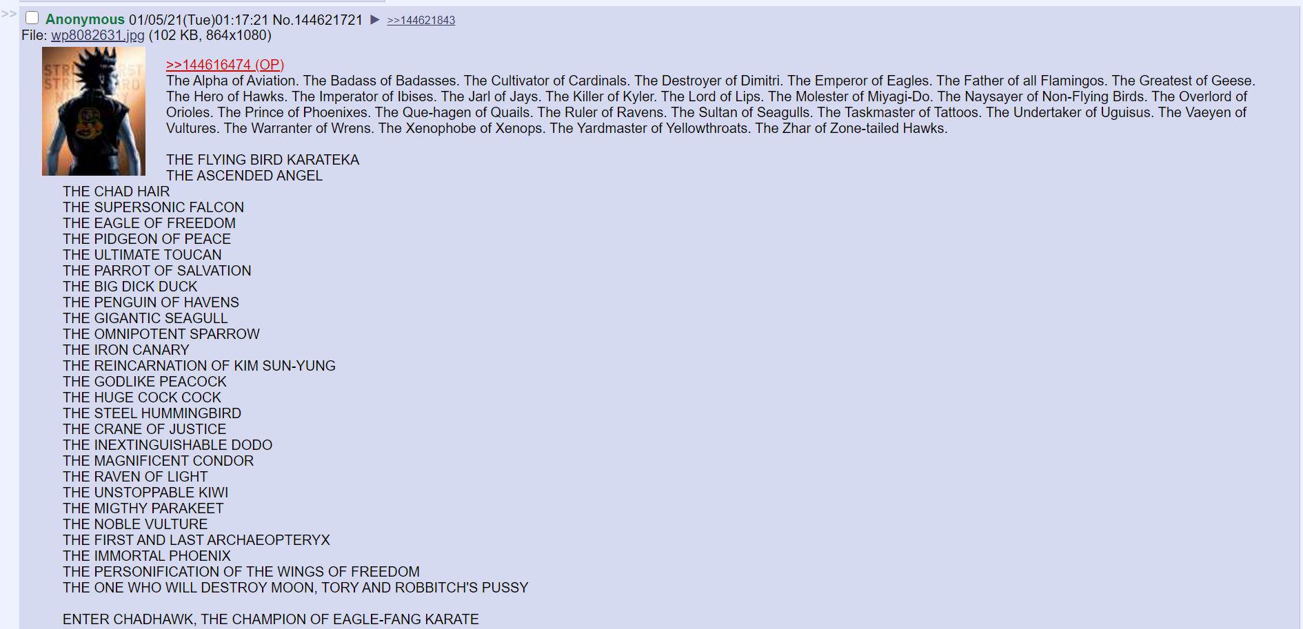 anon has a few nicknames for Hawk | Scrolller