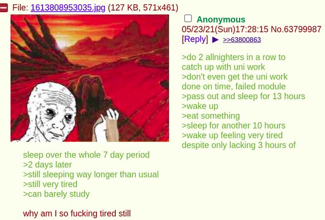 anon is tired | Scrolller