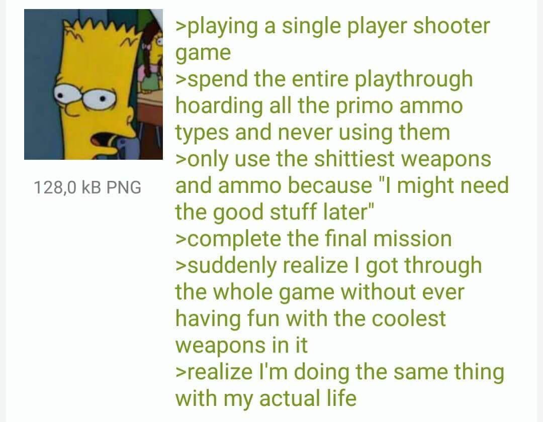 Anon realises his problems and works to fix them. | Scrolller