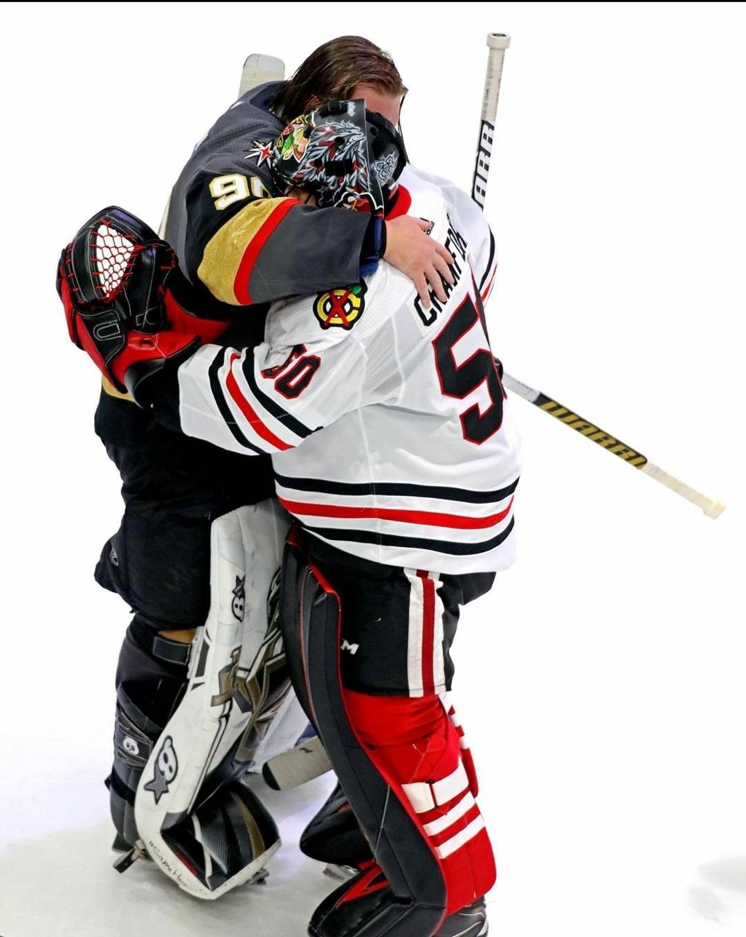 anyone else catch Lenny and Crow sharing a goalie moment after the game last night? | Scrolller
