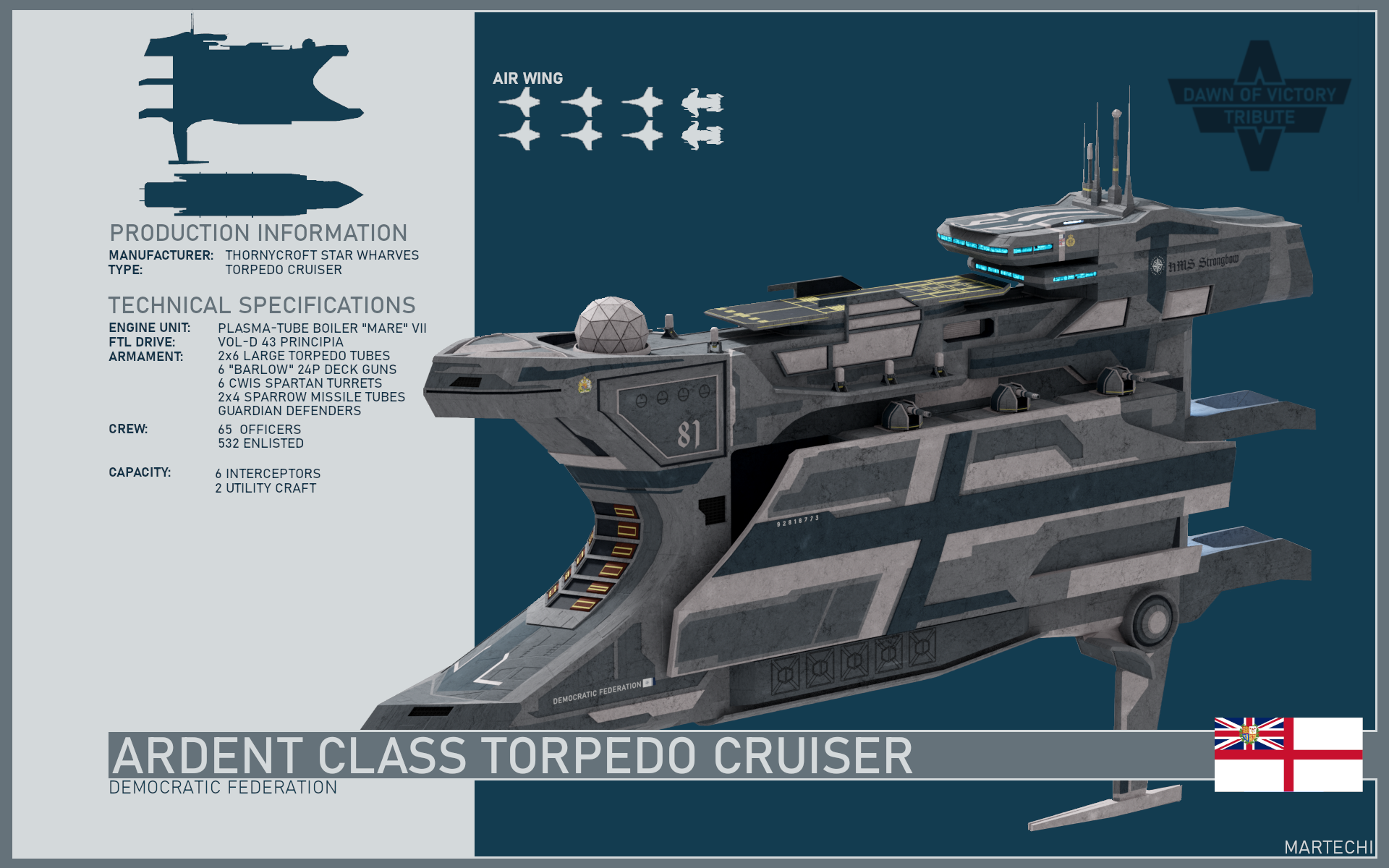 Ardent Class Torpedo Cruiser (DoV fanart) by Martechi | Scrolller