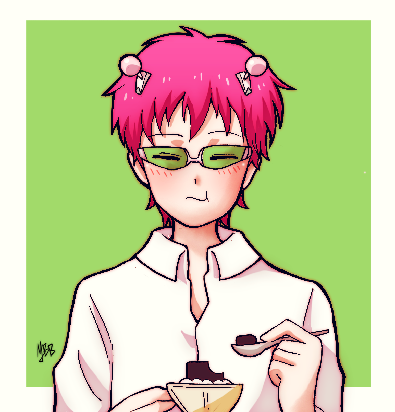 [Art by me] Saiki Enjoying His Coffe Pudding | Scrolller