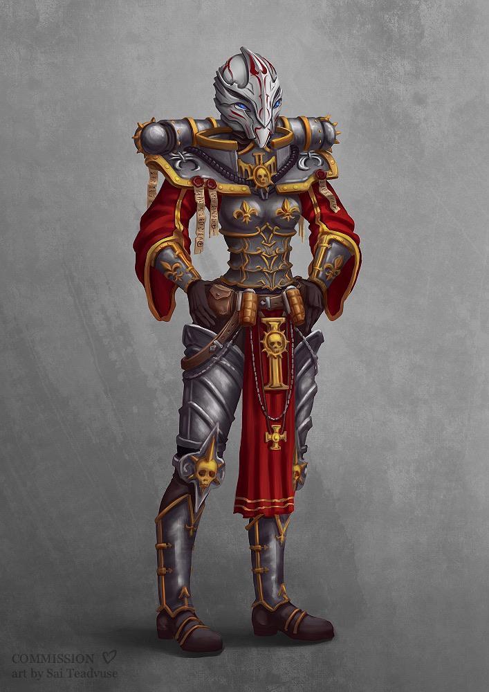 [Art] OC commission with Warhammer and RWBY armor | Scrolller