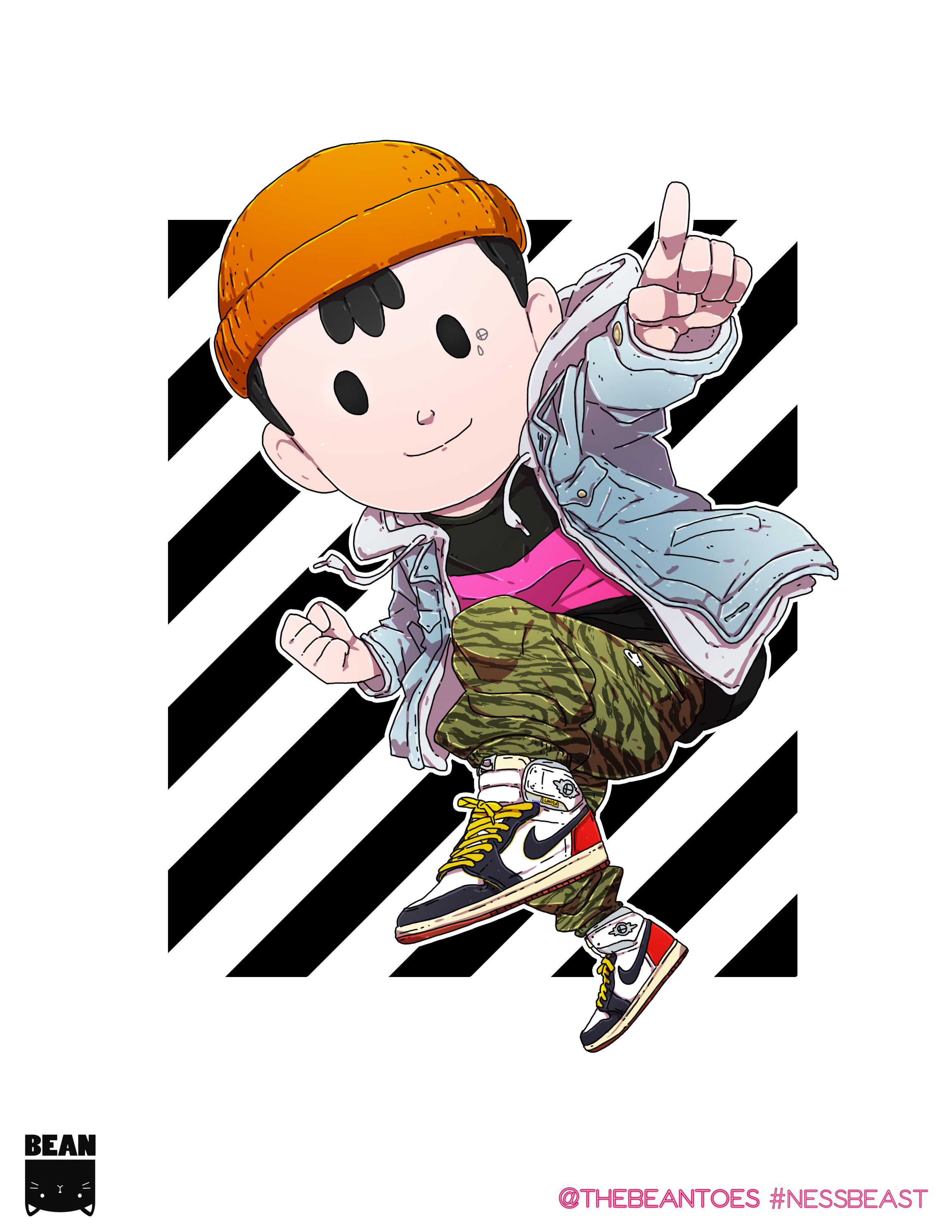 [Art] Streetwear x Smashbros: Hypebeast Ness = Nessbeast | Scrolller