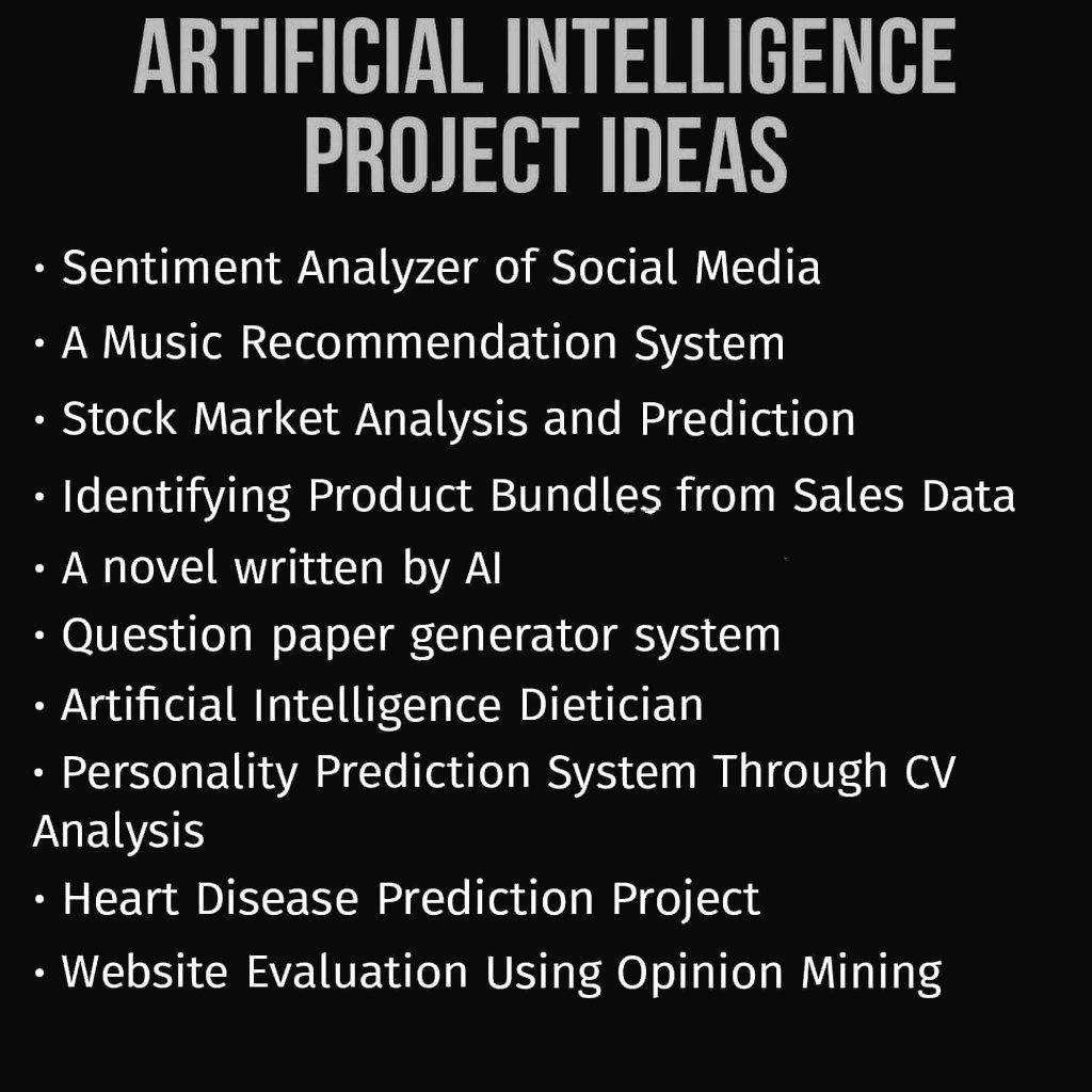 Artificial Intelligence Project Ideas | Scrolller
