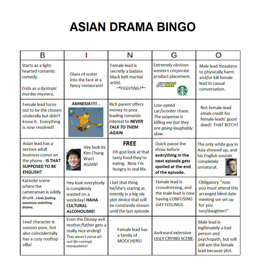 Asian Drama Bingo | Scrolller