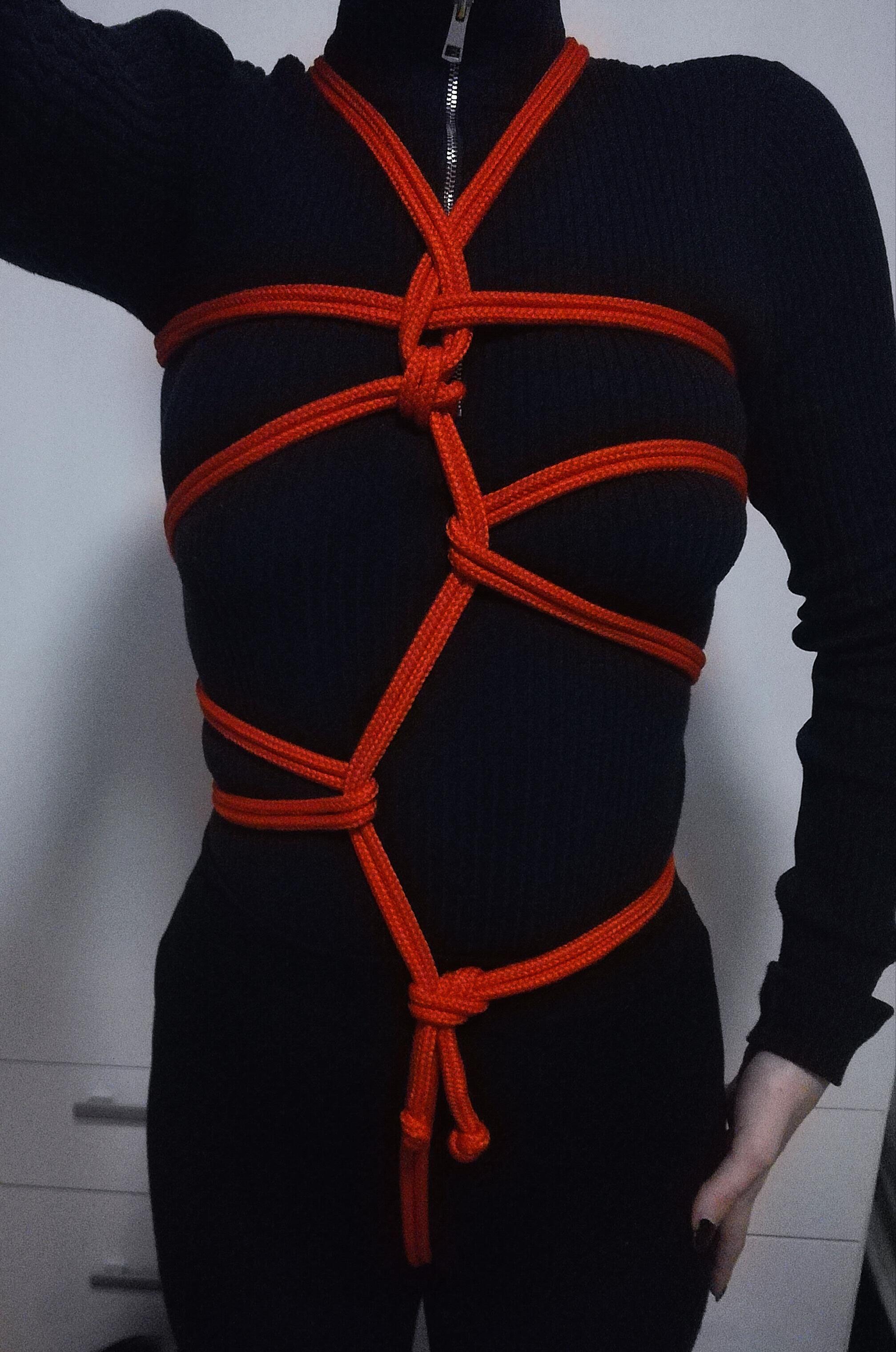Asymmetric bodysuit. I (18F) did what I could with just one rope, but I really love the feel of ...