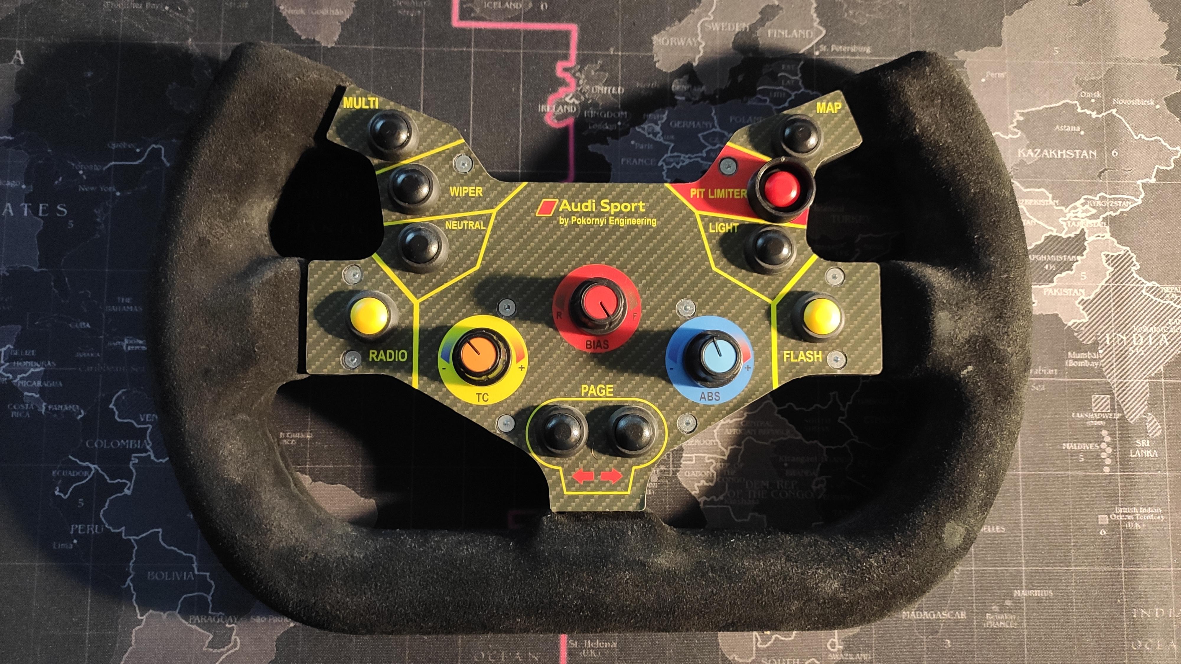 Audi GT3 DIY steering wheel fully 3D printed. I'm so satisfied with it. :) | Scrolller