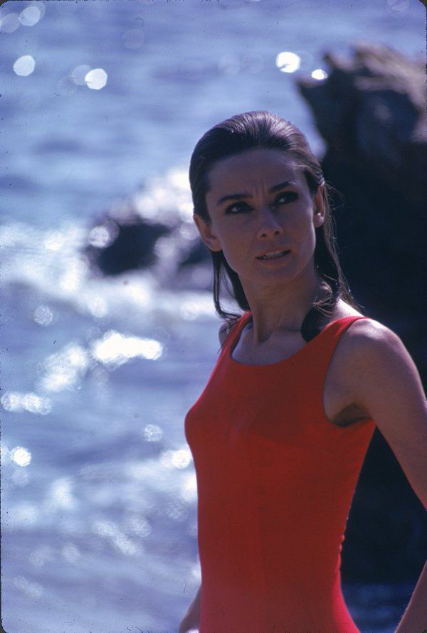 Audrey Hepburn at the beach in 1966 | Scrolller