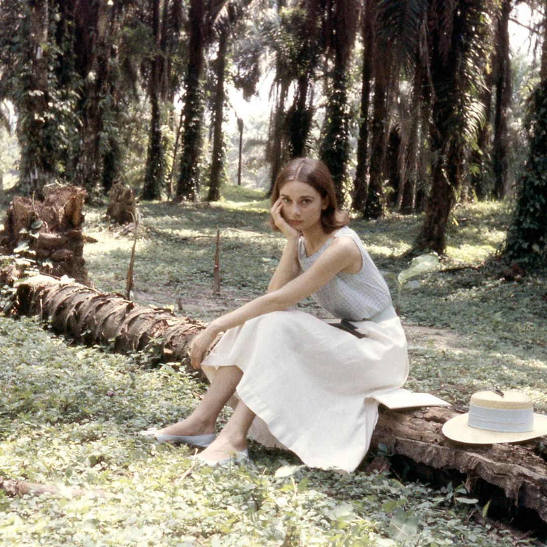 Audrey Hepburn photographed by Leo Fuchs during the filming of The Nun's Story in the Belgian ...