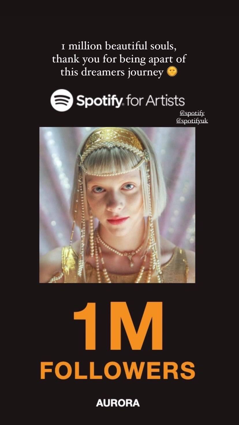 AURORA Celebrating 1 Million Followers on Spotify | Scrolller