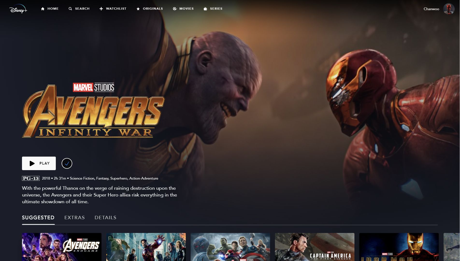 Avengers Infinity War is streaming on Disney+ | Scrolller