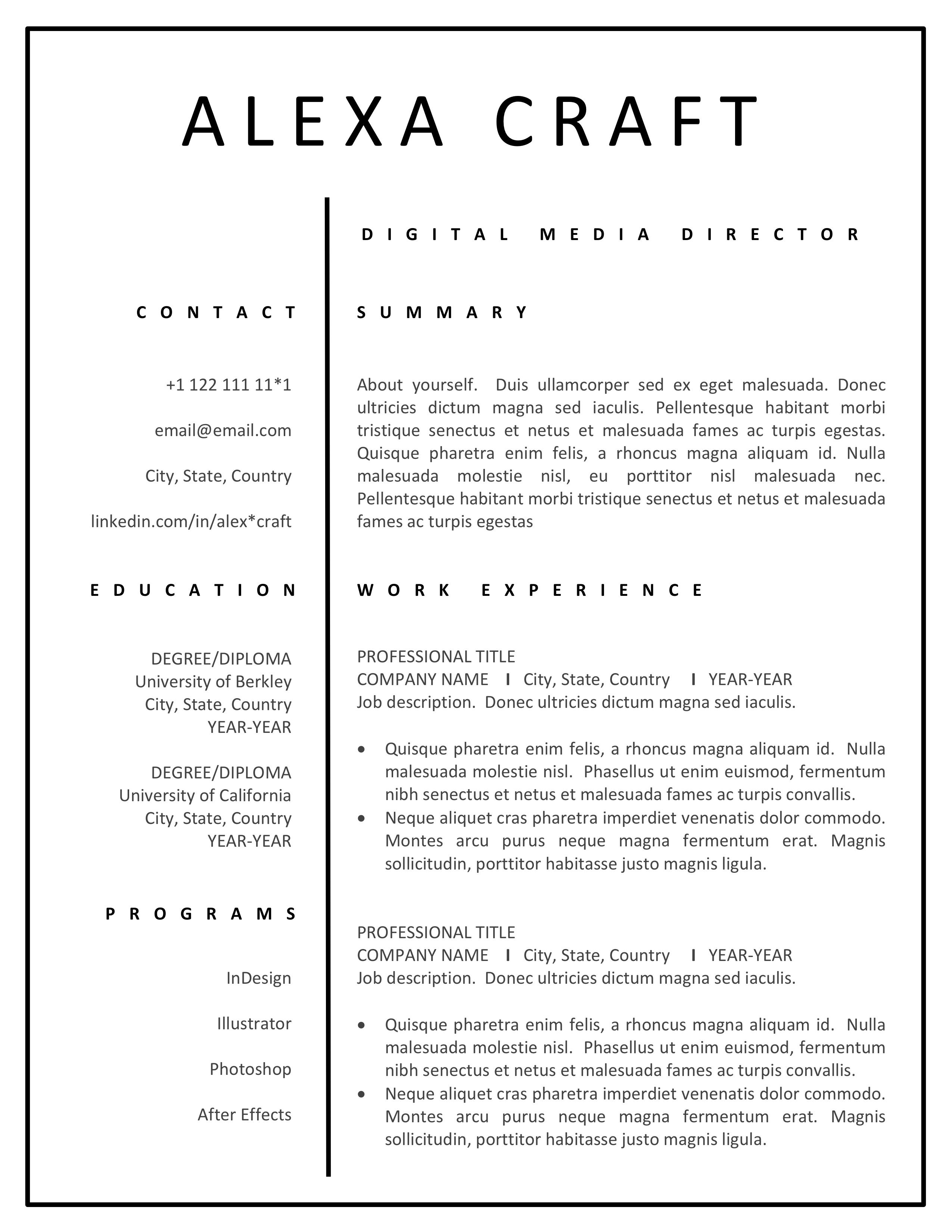 Awesome new resume template design | Scrolller